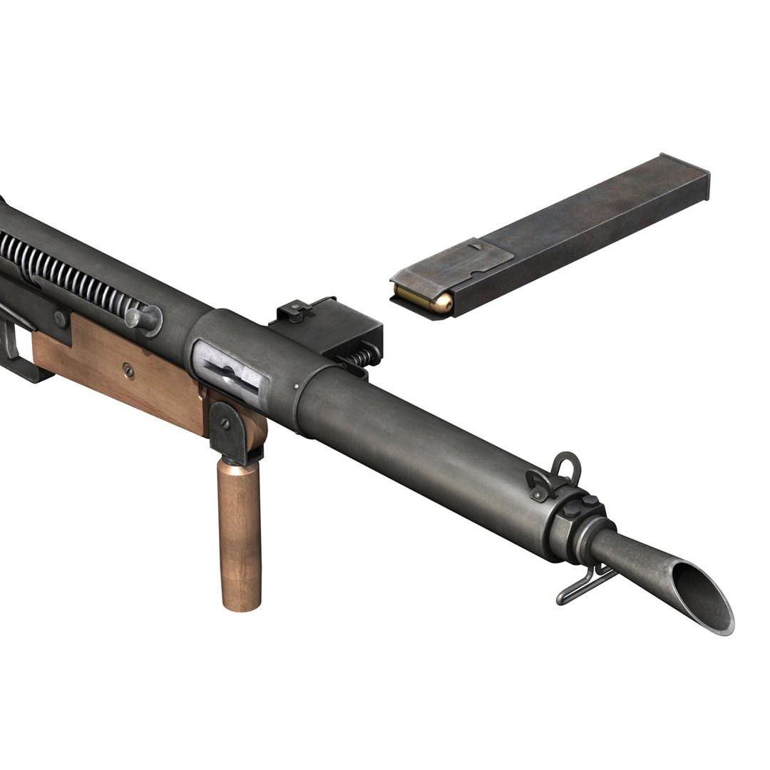 sten mk submachine gun 3d model