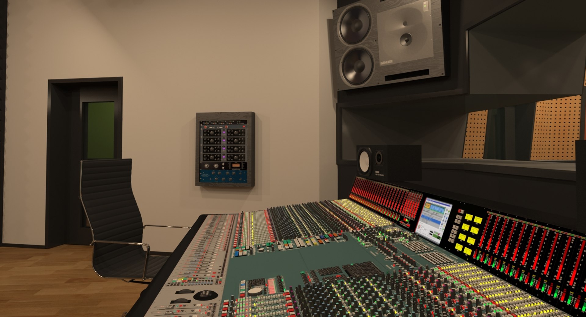 Equipped Recording Studio 3D Model | 1146371 | TurboSquid