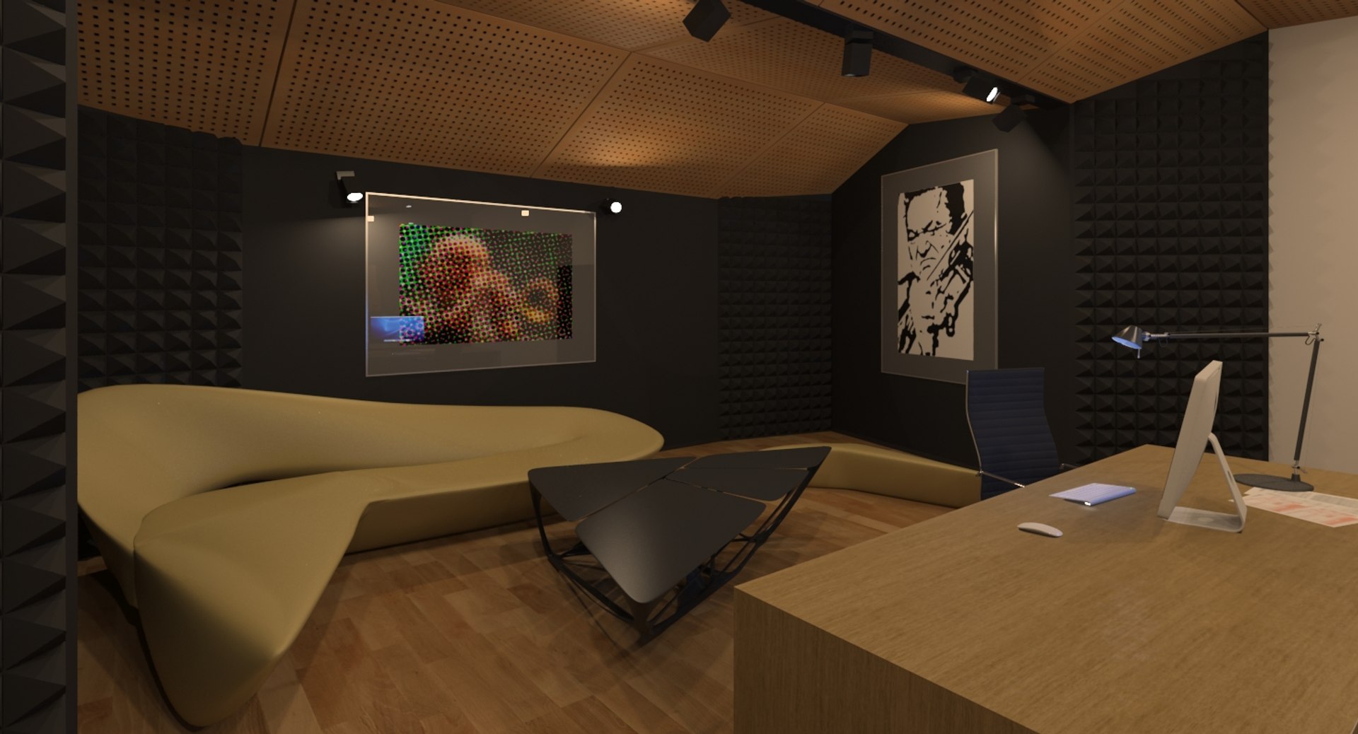 Equipped Recording Studio 3D Model | 1146371 | TurboSquid