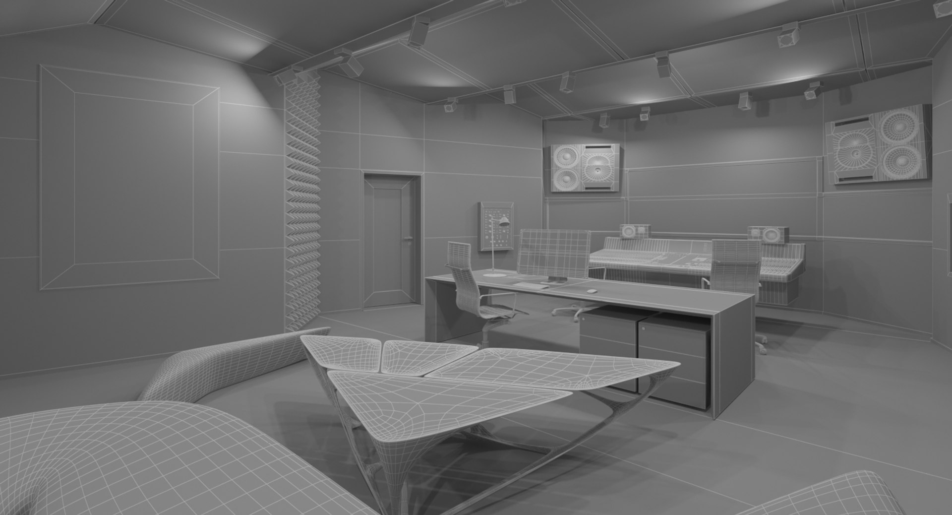 Equipped Recording Studio 3D Model | 1146371 | TurboSquid