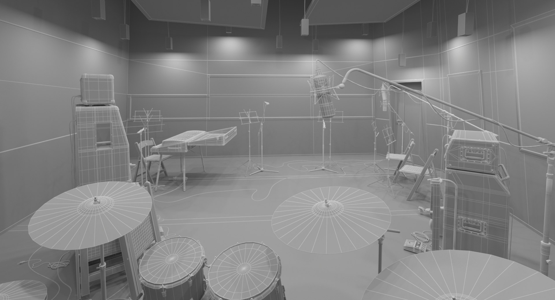Equipped Recording Studio 3D Model | 1146371 | TurboSquid