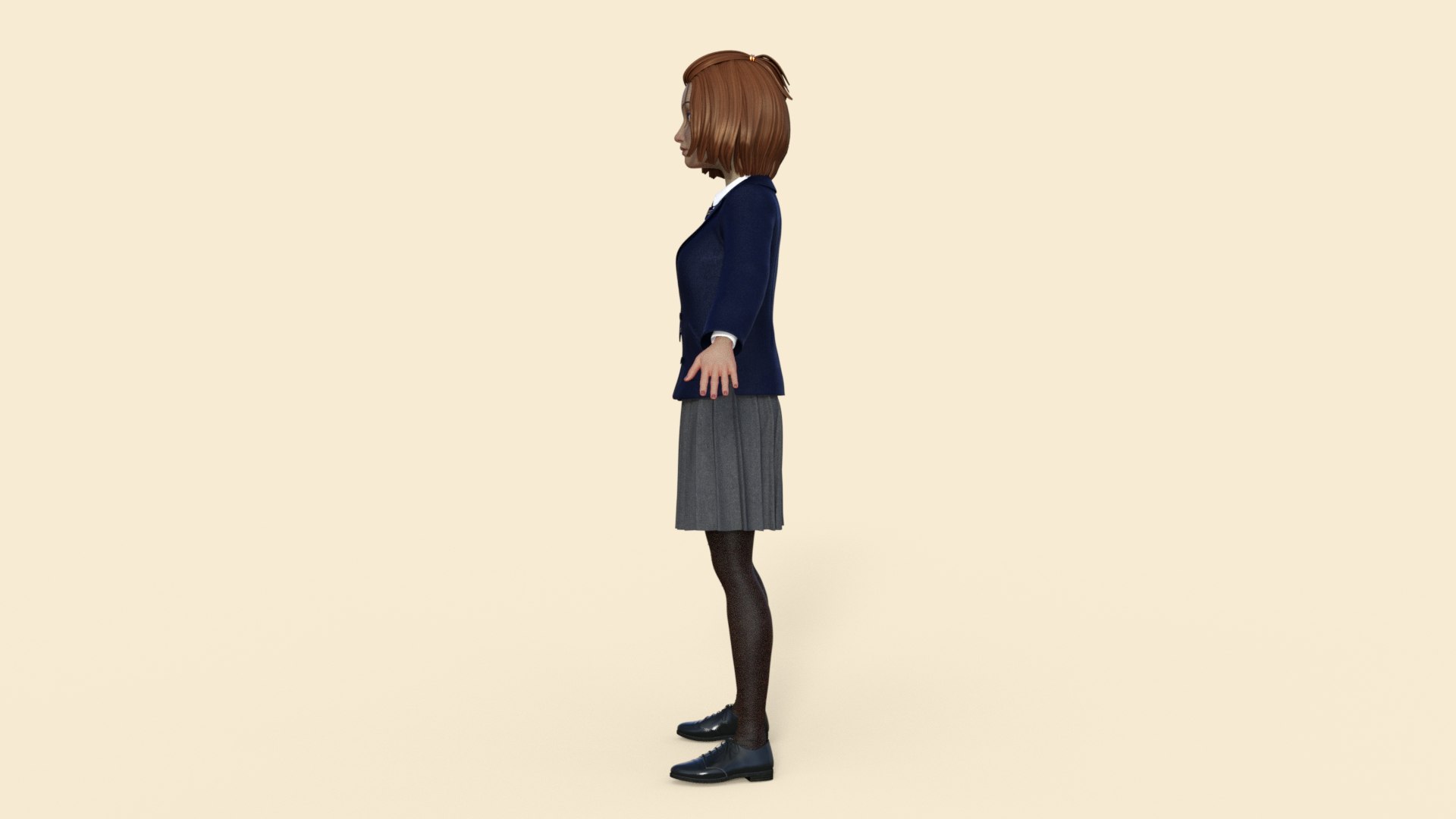 3D Model High School Student Girl - TurboSquid 2097799