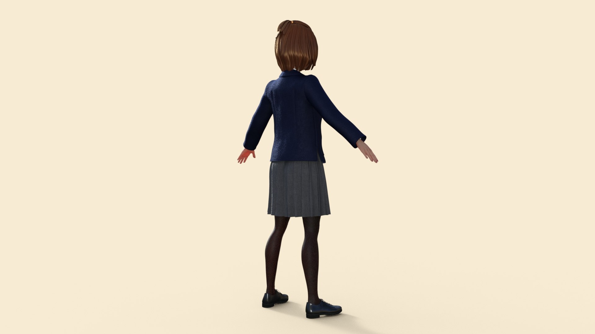 3D Model High School Student Girl - TurboSquid 2097799