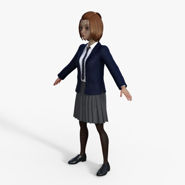 modelo 3d High School Student Girl - TurboSquid 2097799