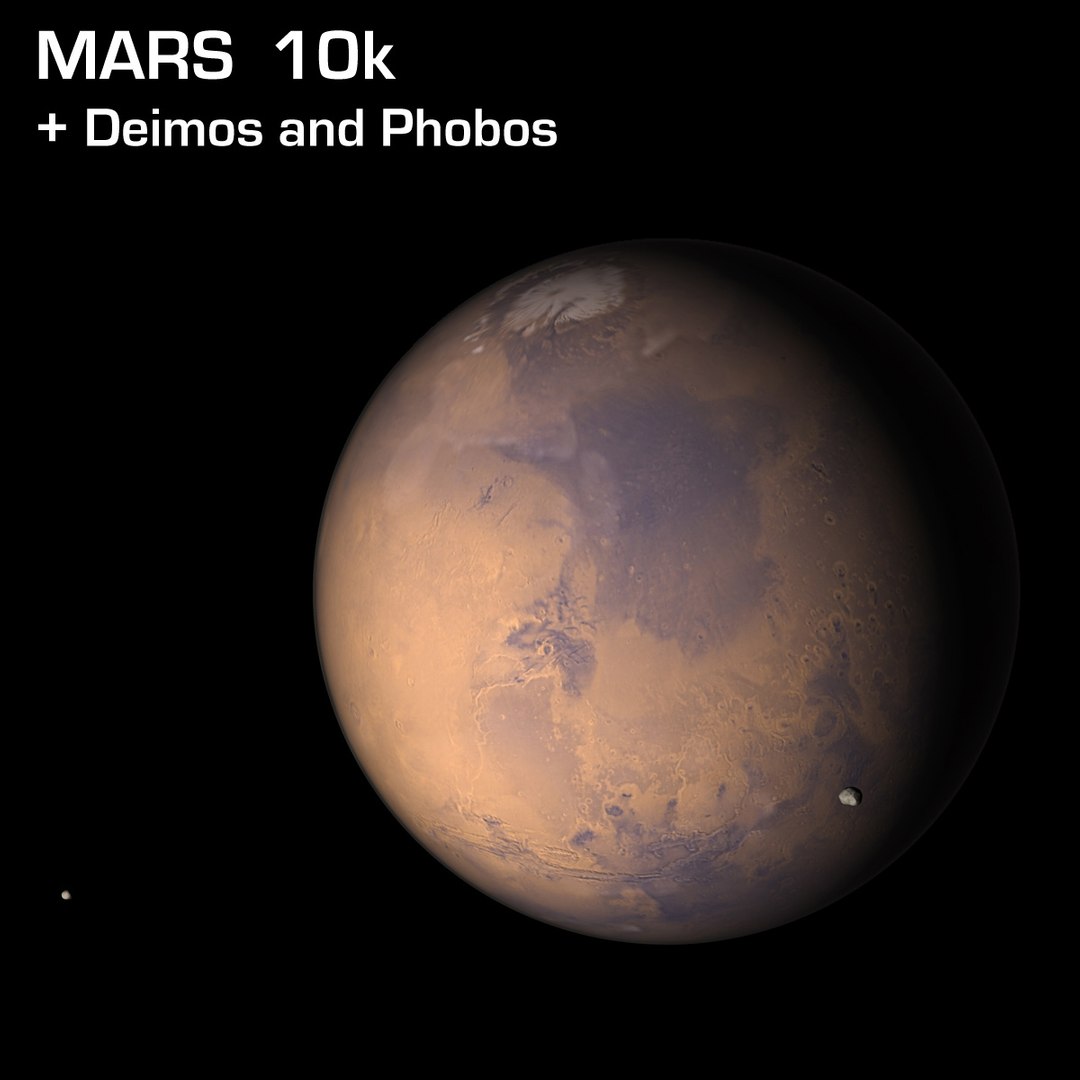 Mars 10k deimos phobos 3D model - TurboSquid 1309037