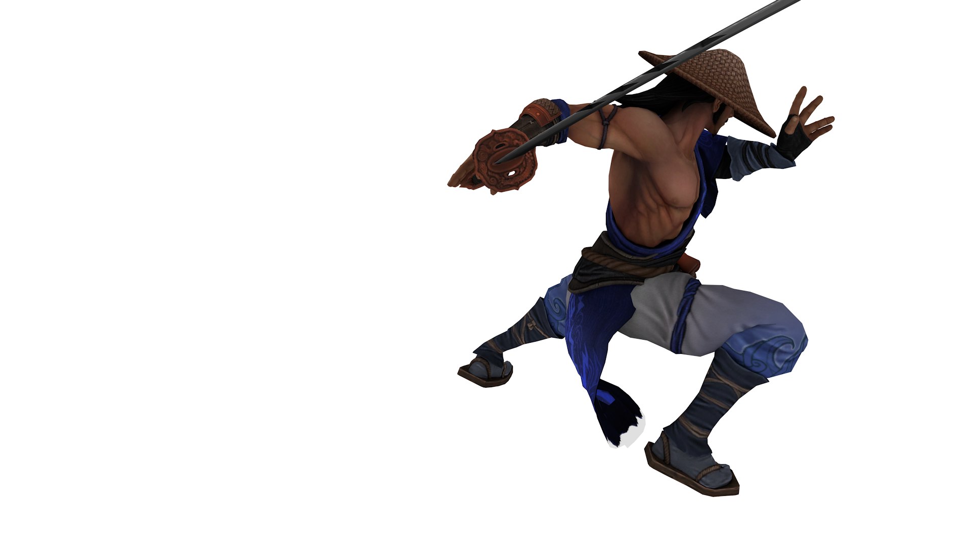 Stylized Samurai Warrior 3D Character Model Low Poly Model - TurboSquid ...