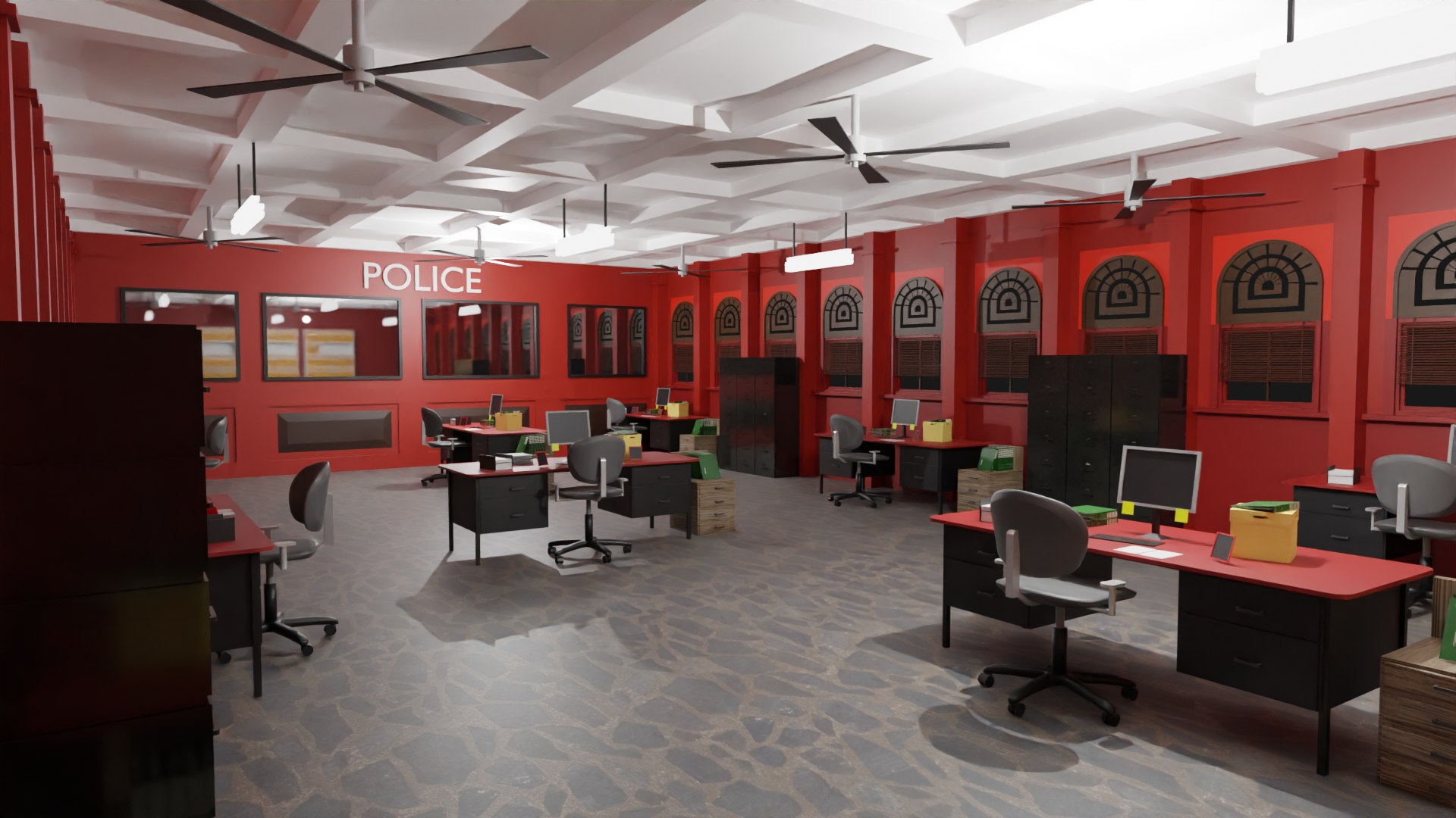 3D Police Station model - TurboSquid 2158042