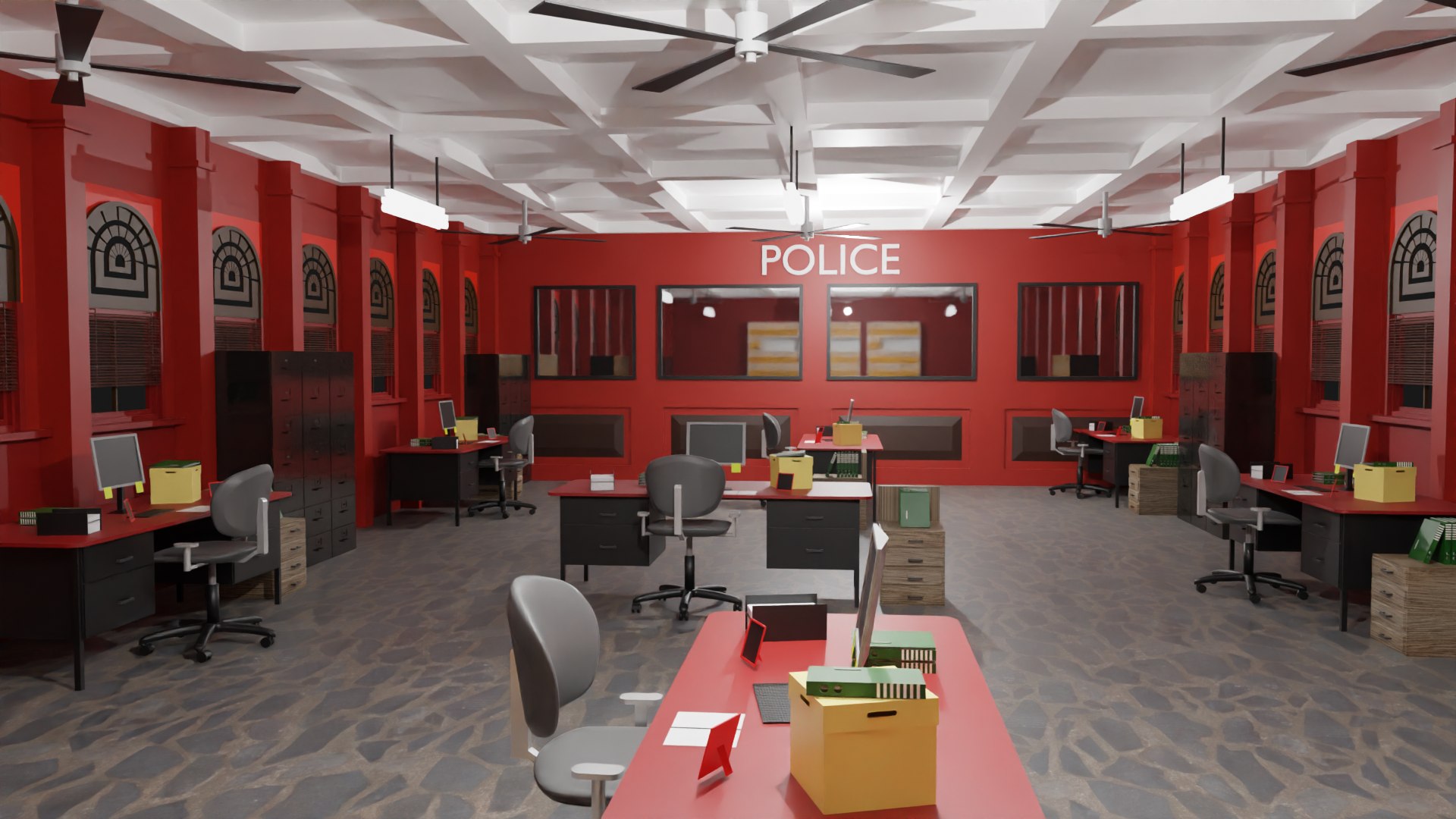 3D Police Station model - TurboSquid 2158042