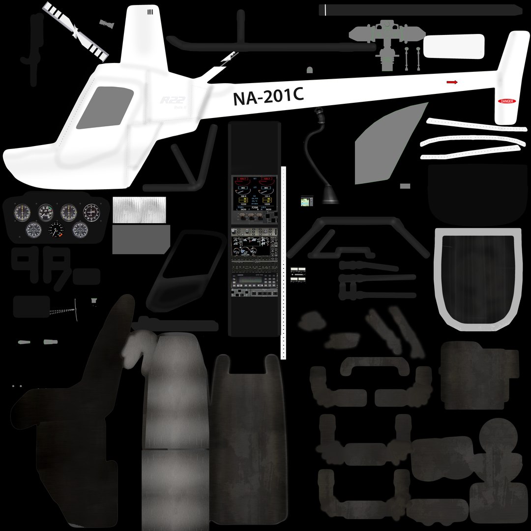 Robinson R22 Helicopter Military Max