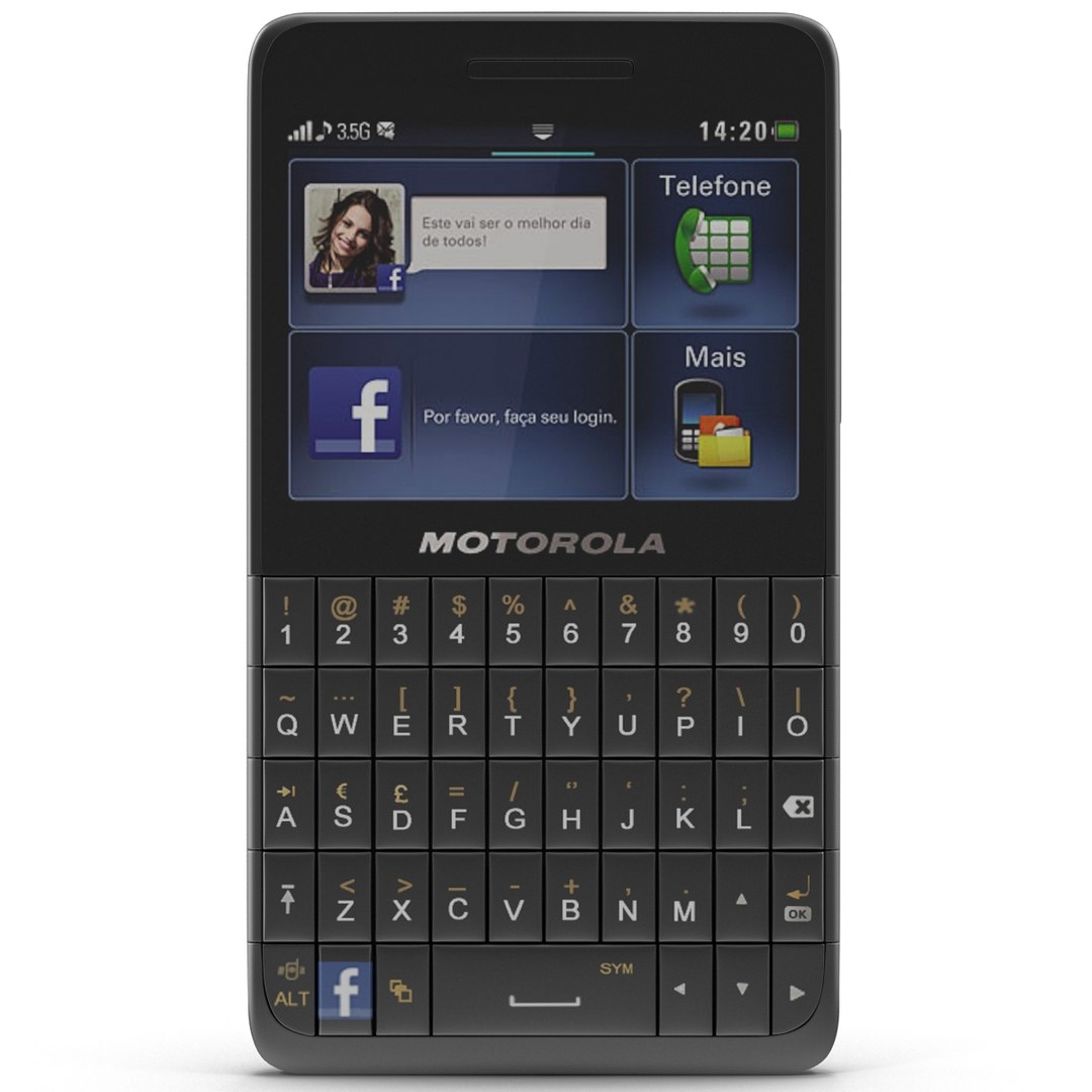 Motorola Motokey Social 3d Model