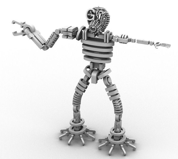 3d creature alphabet - rigged model