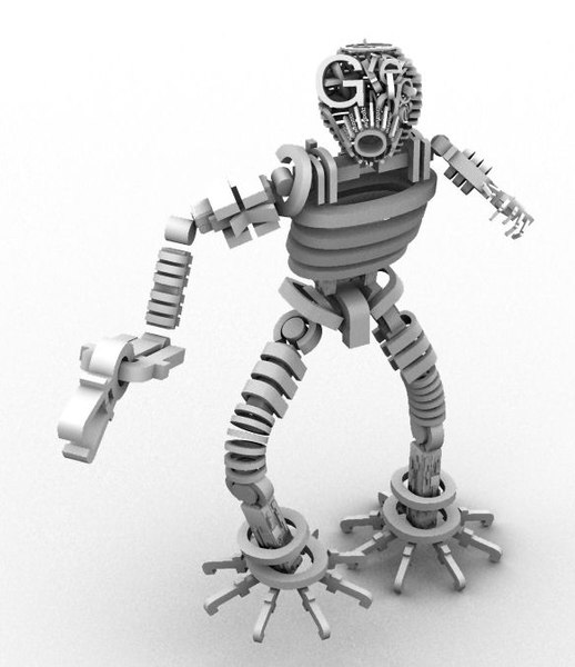 3d creature alphabet - rigged model