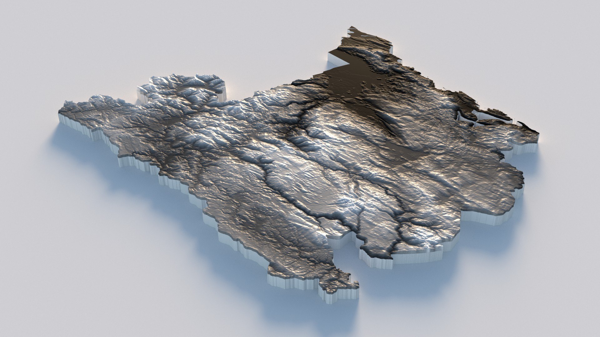 3D Montenegro Terrain Map Model - TurboSquid 2336534