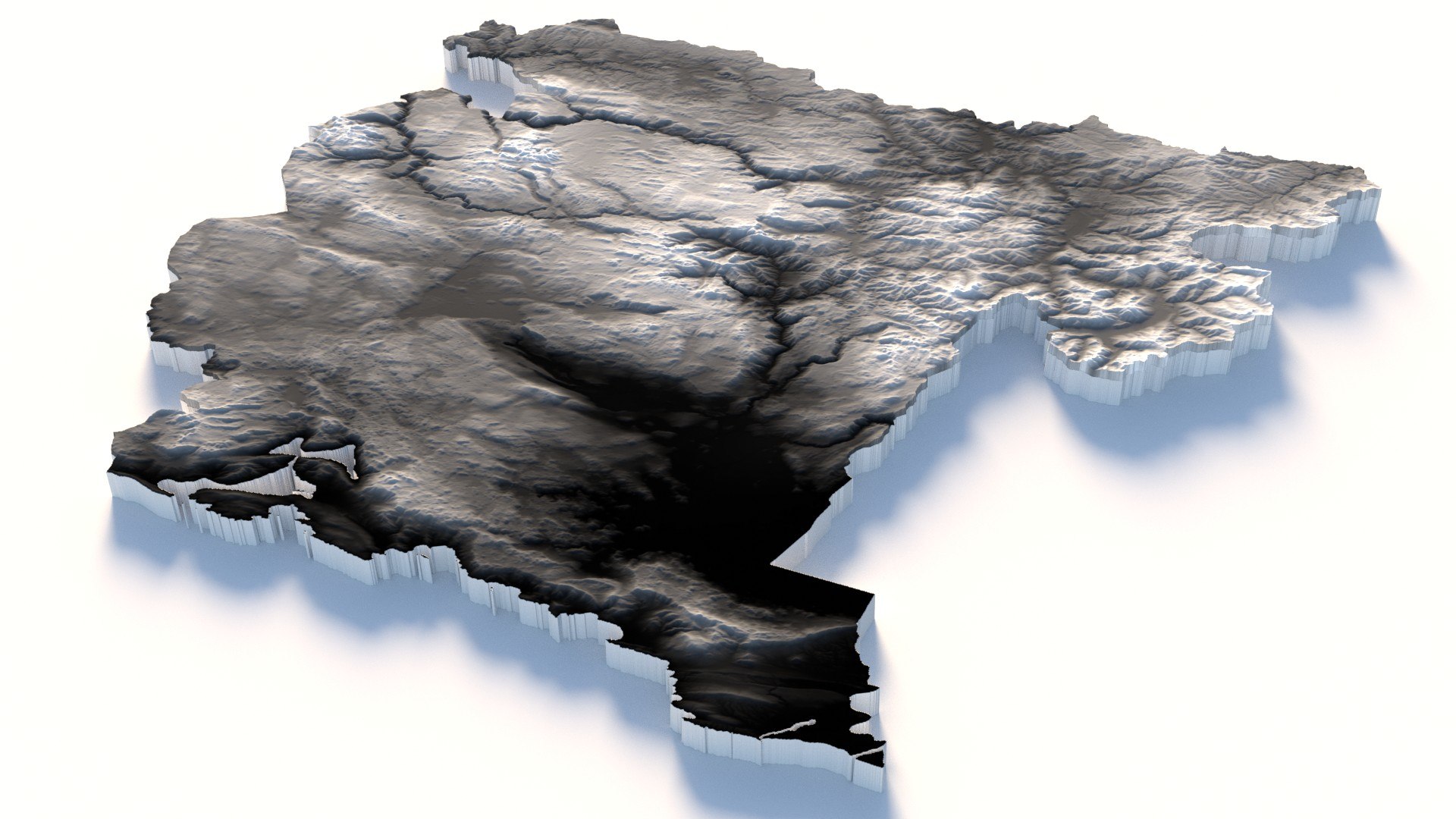 3D Montenegro Terrain Map Model - TurboSquid 2336534