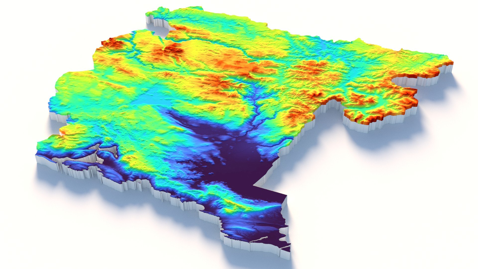 3D Montenegro Terrain Map Model - TurboSquid 2336534
