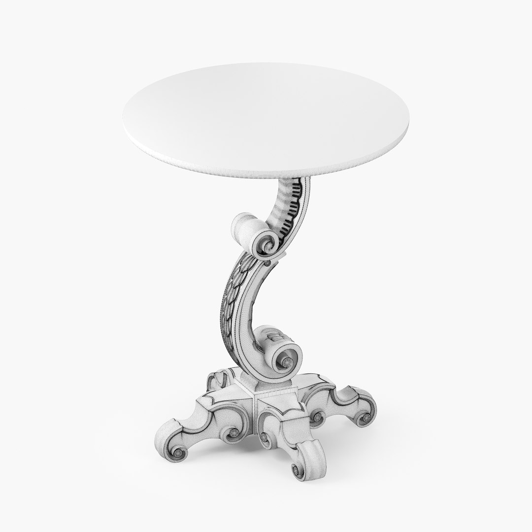 Round Table In Classic Style 3D Model - TurboSquid 1772887