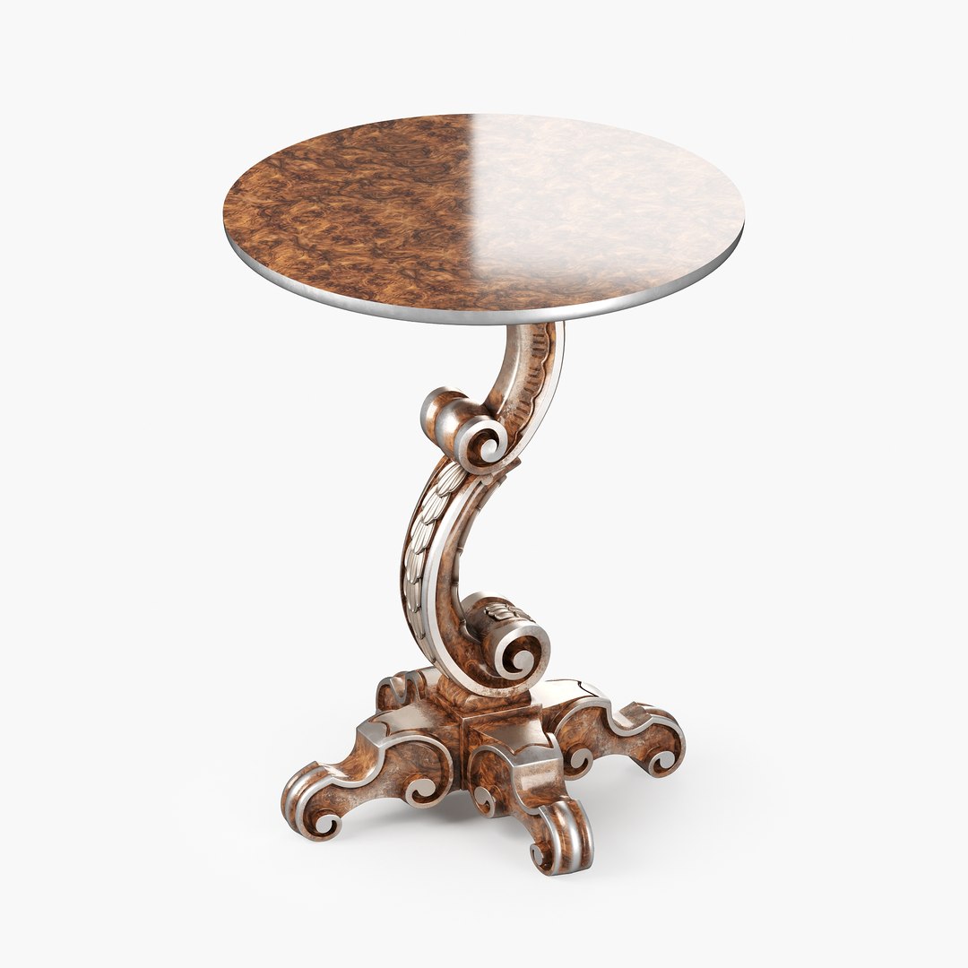 Round Table In Classic Style 3D Model - TurboSquid 1772887