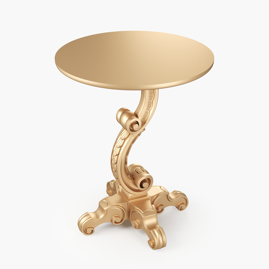 Round Table In Classic Style 3D Model - TurboSquid 1772887