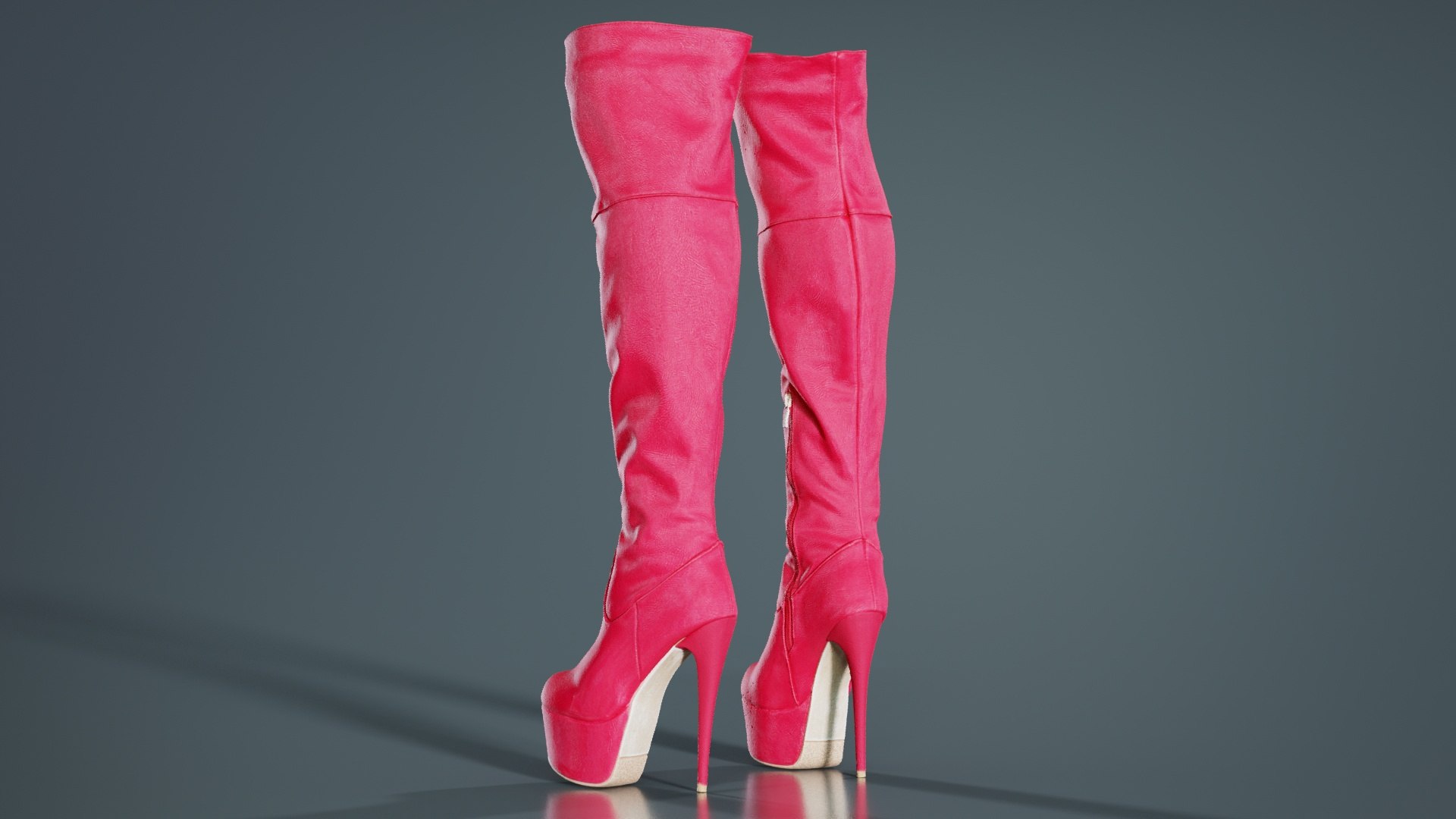 Red High Boots Remastered 3D - TurboSquid 2360995
