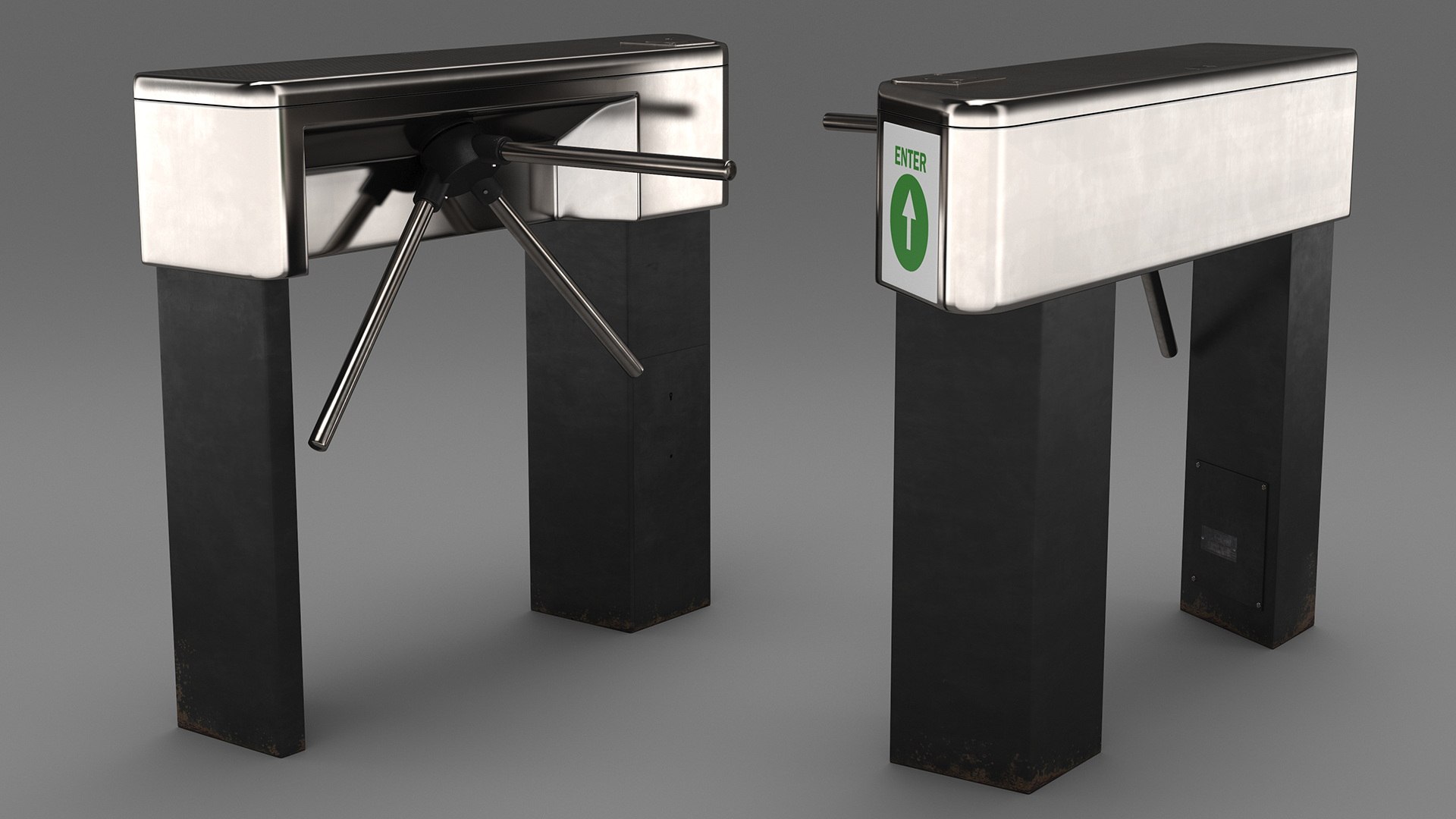 Turnstile Security Gate 3D Model - TurboSquid 2222821