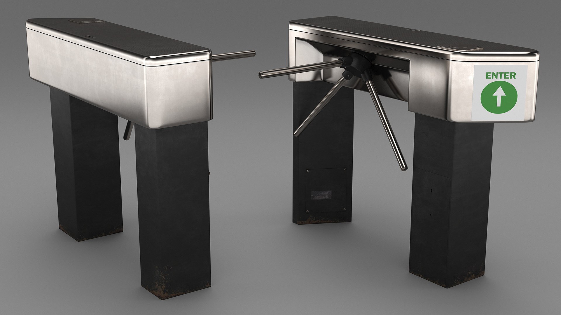 Turnstile Security Gate 3D Model - TurboSquid 2222821
