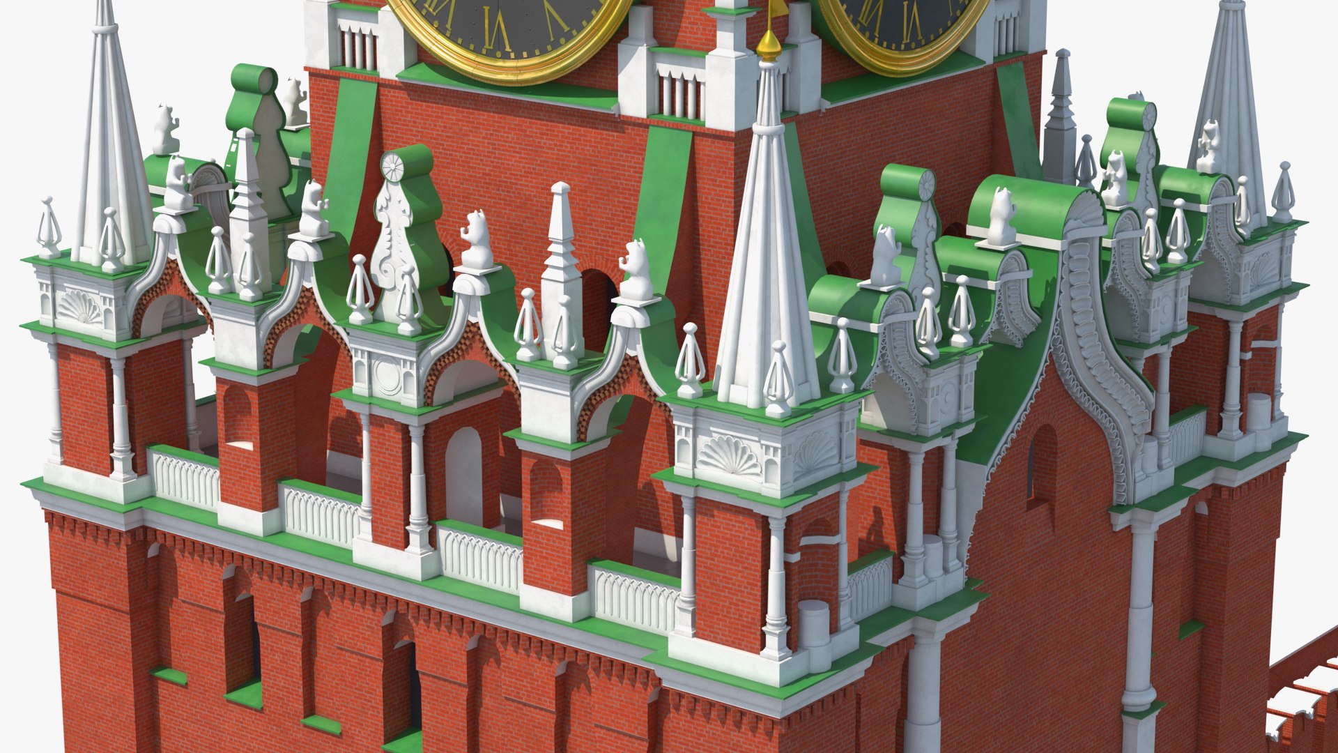 3D moscow kremlin spasskaya tower model - TurboSquid 1561124