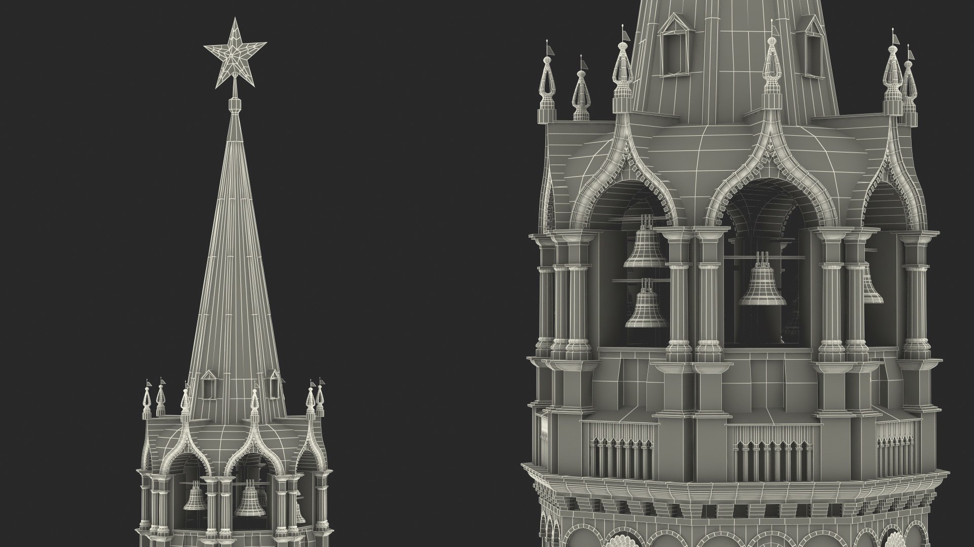 3D moscow kremlin spasskaya tower model - TurboSquid 1561124