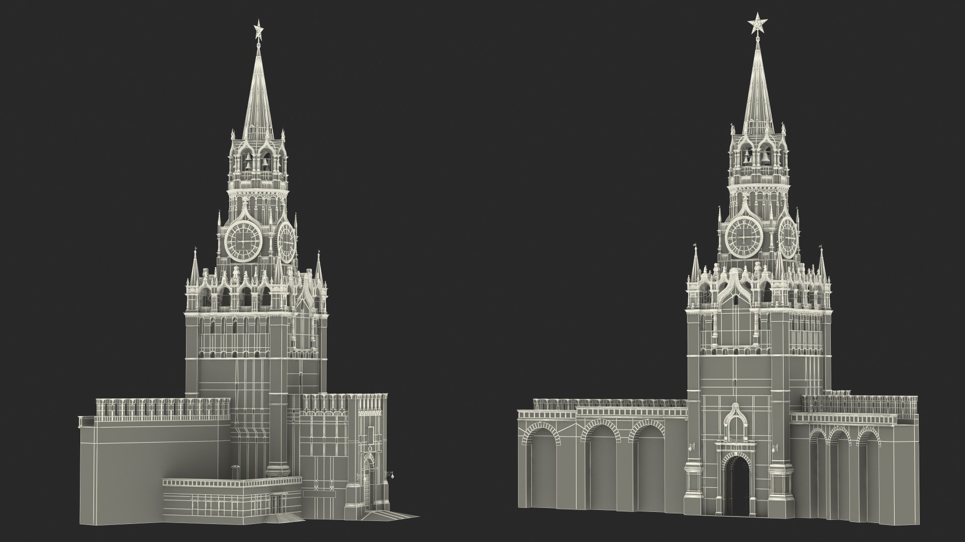 3D moscow kremlin spasskaya tower model - TurboSquid 1561124