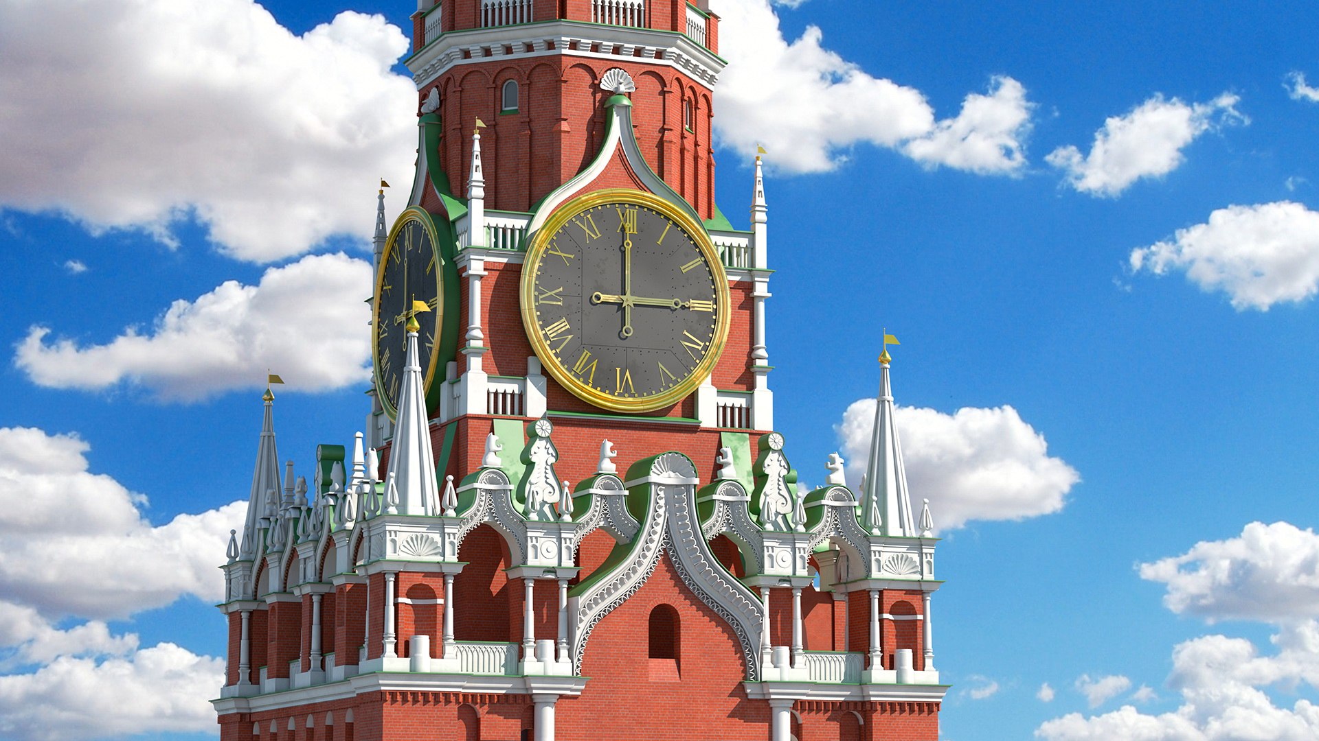 3D moscow kremlin spasskaya tower model - TurboSquid 1561124