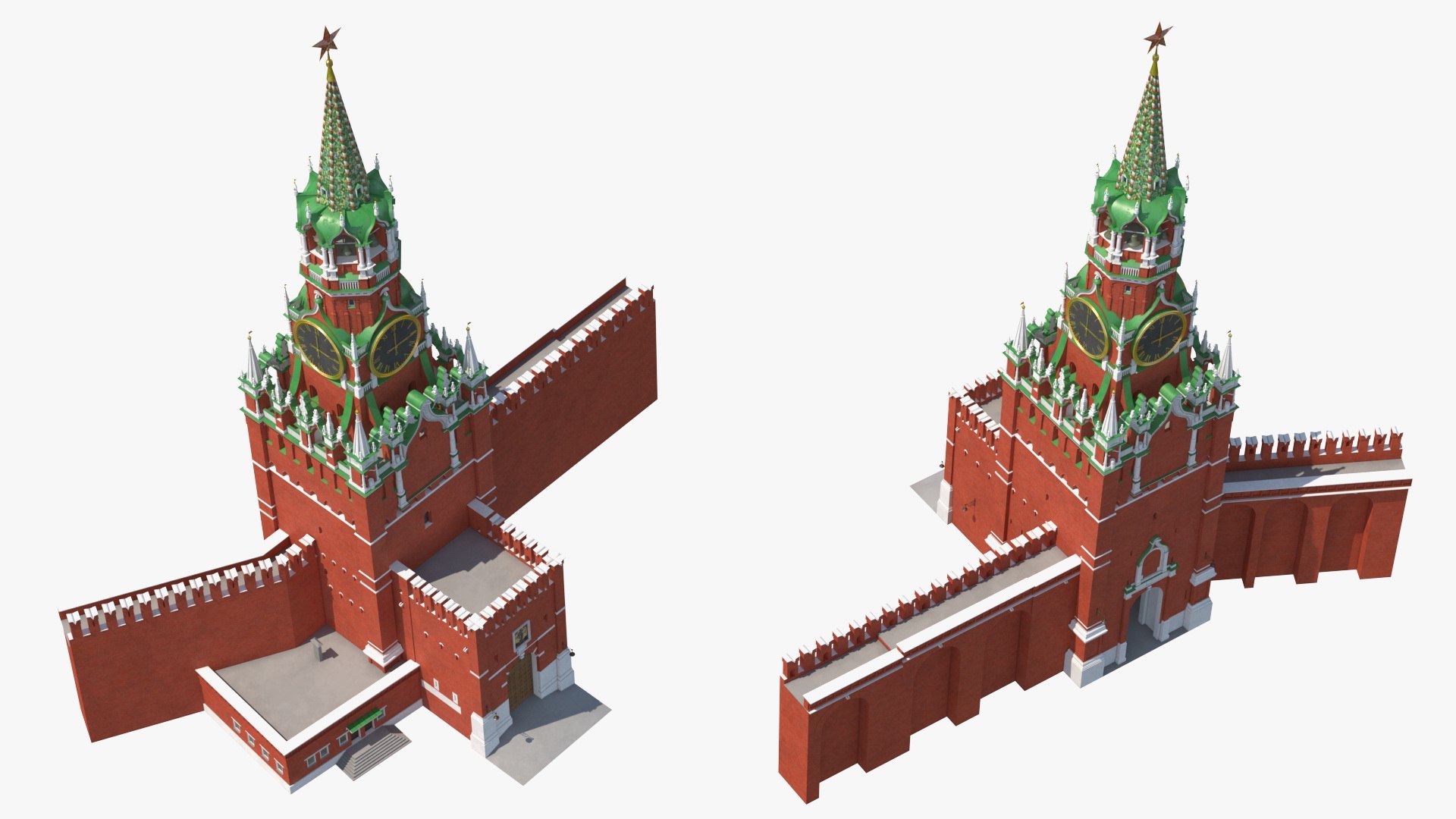 3D moscow kremlin spasskaya tower model - TurboSquid 1561124