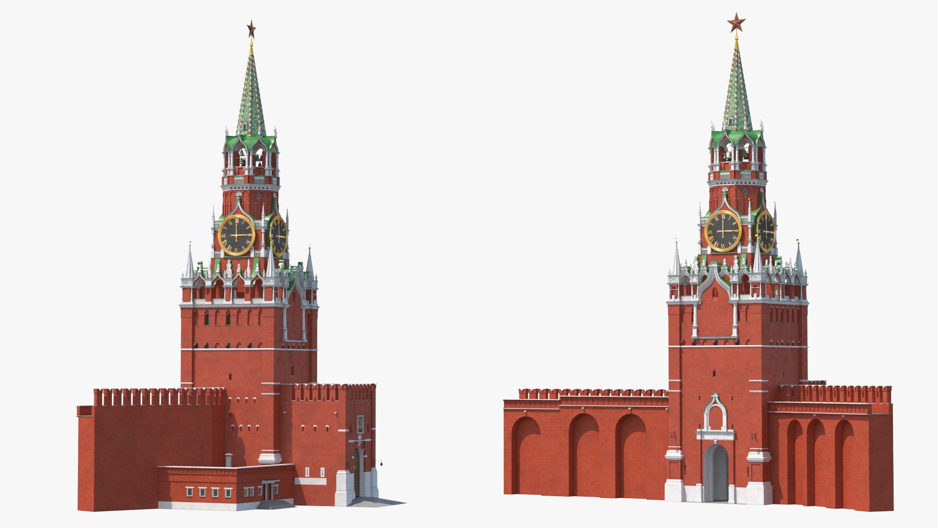 3D moscow kremlin spasskaya tower model - TurboSquid 1561124