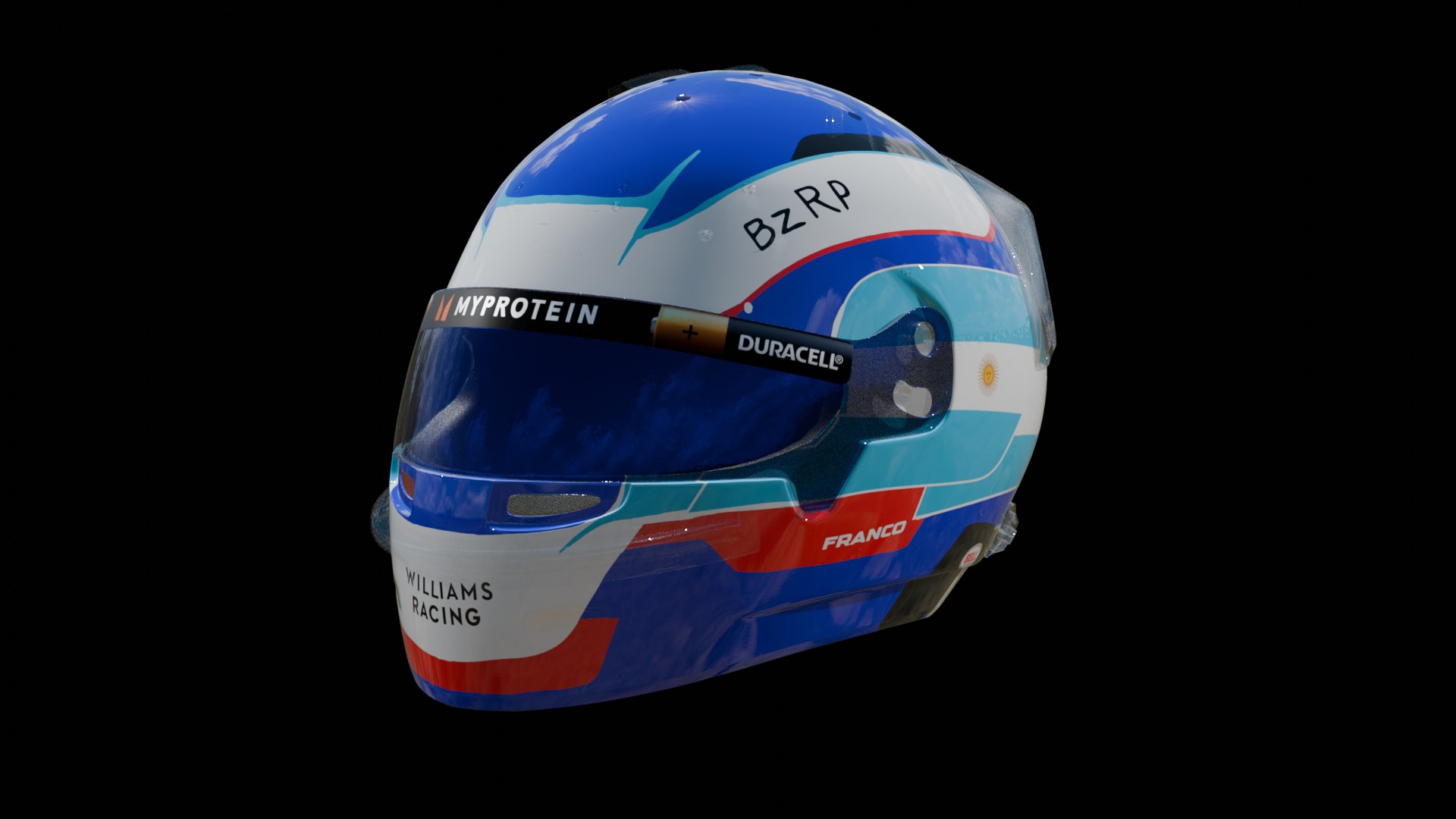 Franco Colapinto Formula 1 - Helmet 2 Styles Model - TurboSquid 2303645