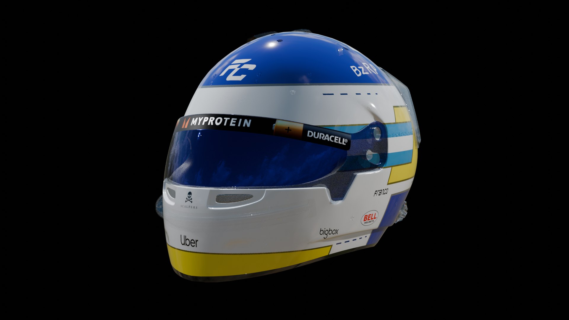 Franco Colapinto Formula 1 - Helmet 2 Styles Model - TurboSquid 2303645
