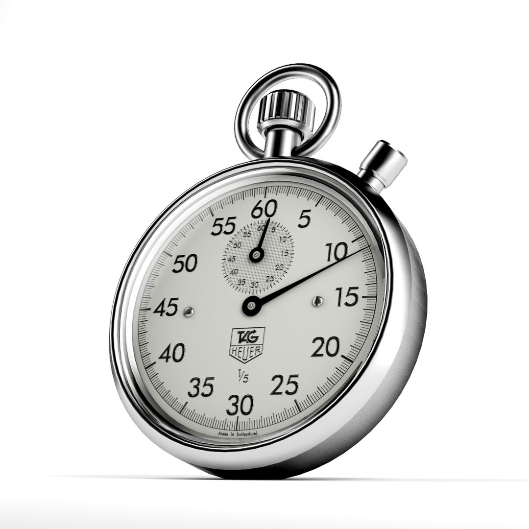 stopwatch numbers 3d model
