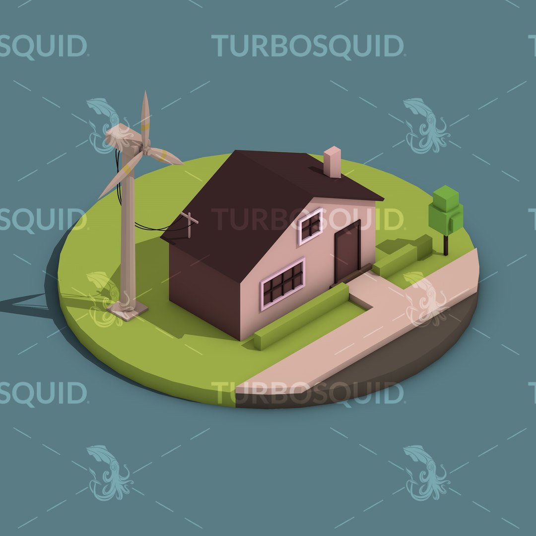 3D Low Poly Green Energy Isometric Low-poly - TurboSquid 1720036