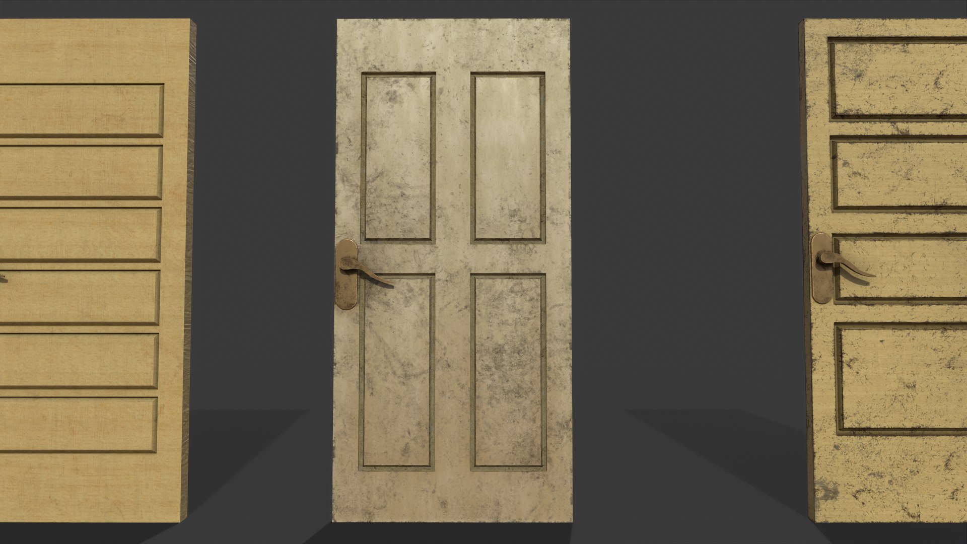 Door Pack 4 Door Low Poly Model - TurboSquid 1852312