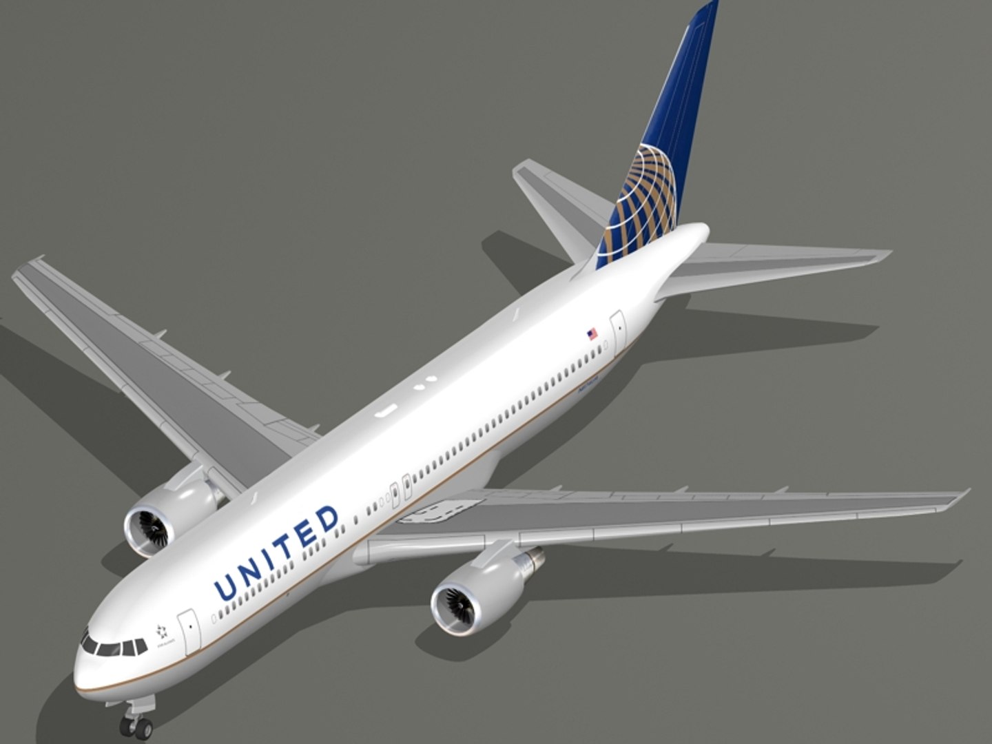 3d Model Boeing 767-300 Er Airliner