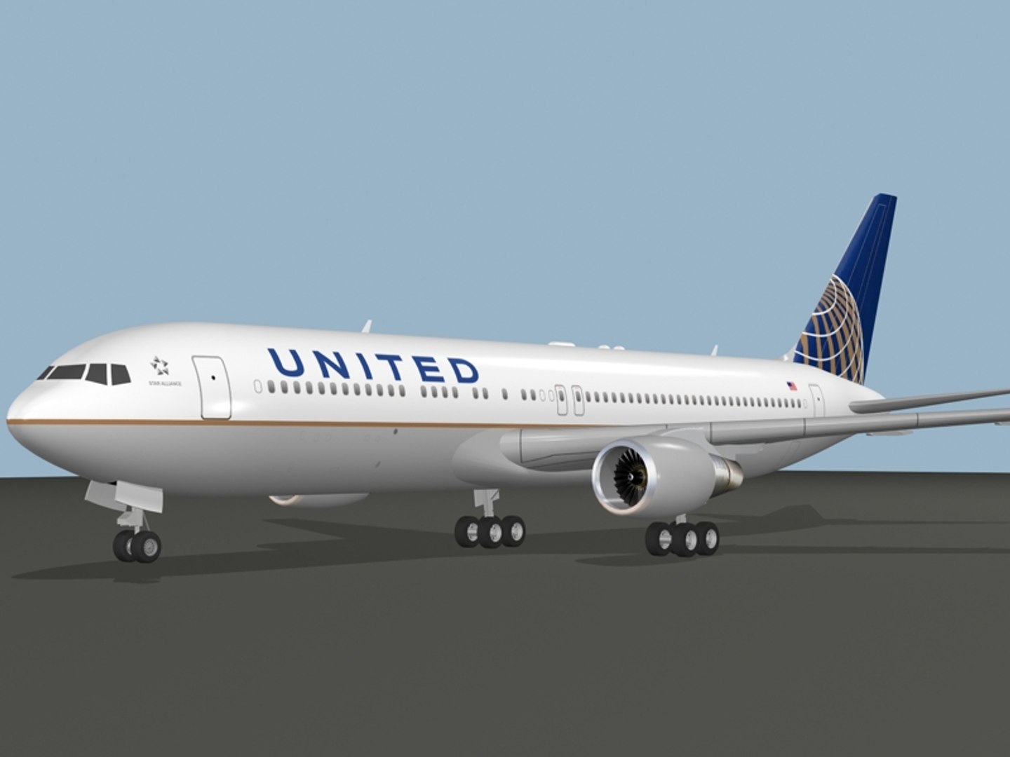 3d Model Boeing 767-300 Er Airliner