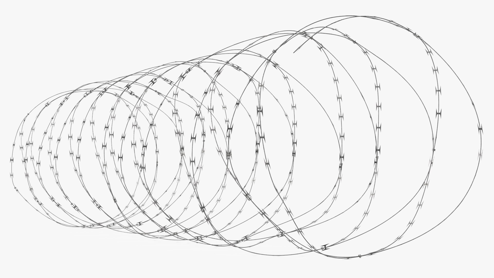 3D Concertina Razor Wire Coil Obstacle model - TurboSquid 1714192
