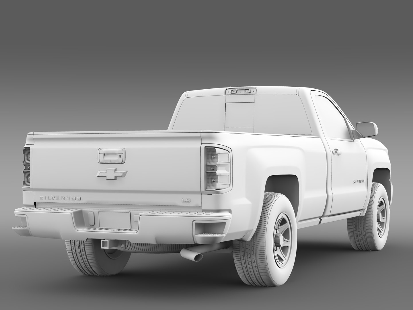 3d Model Chevrolet Silverado Ls Regular