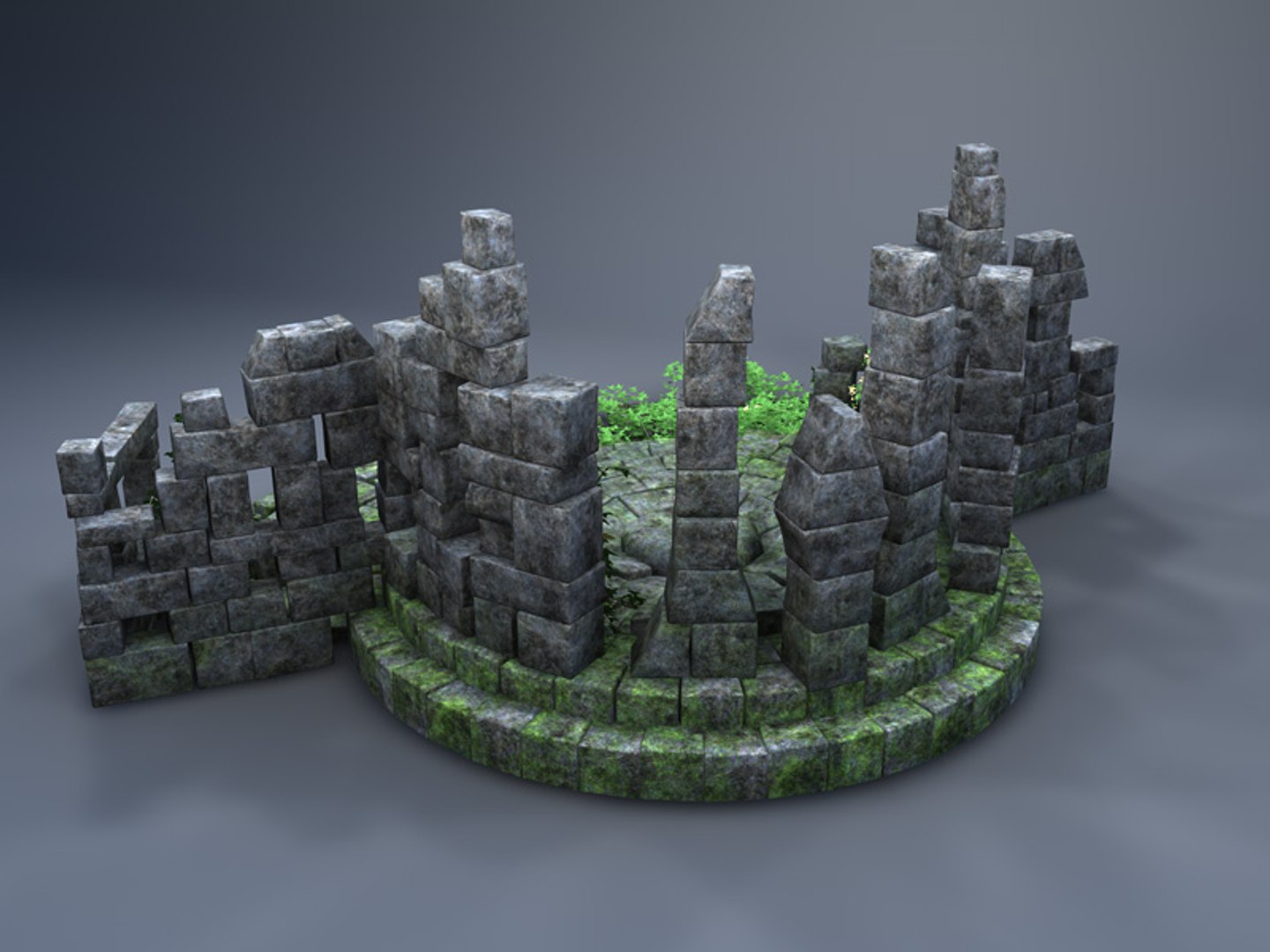 Stone Sanctuary Fantasy 3d C4d