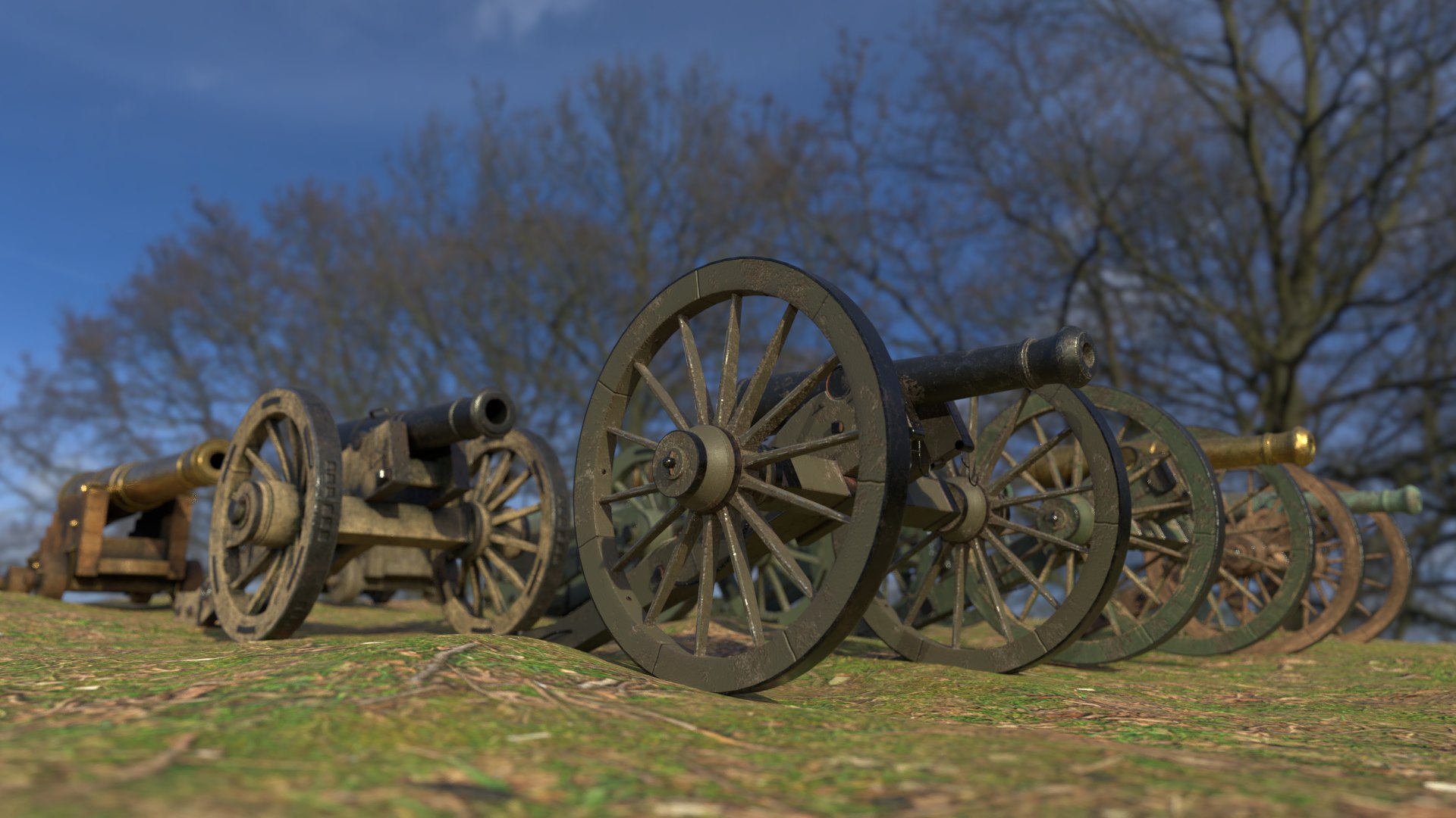 Multi Cannon Asset Pack 3D model - TurboSquid 1808084