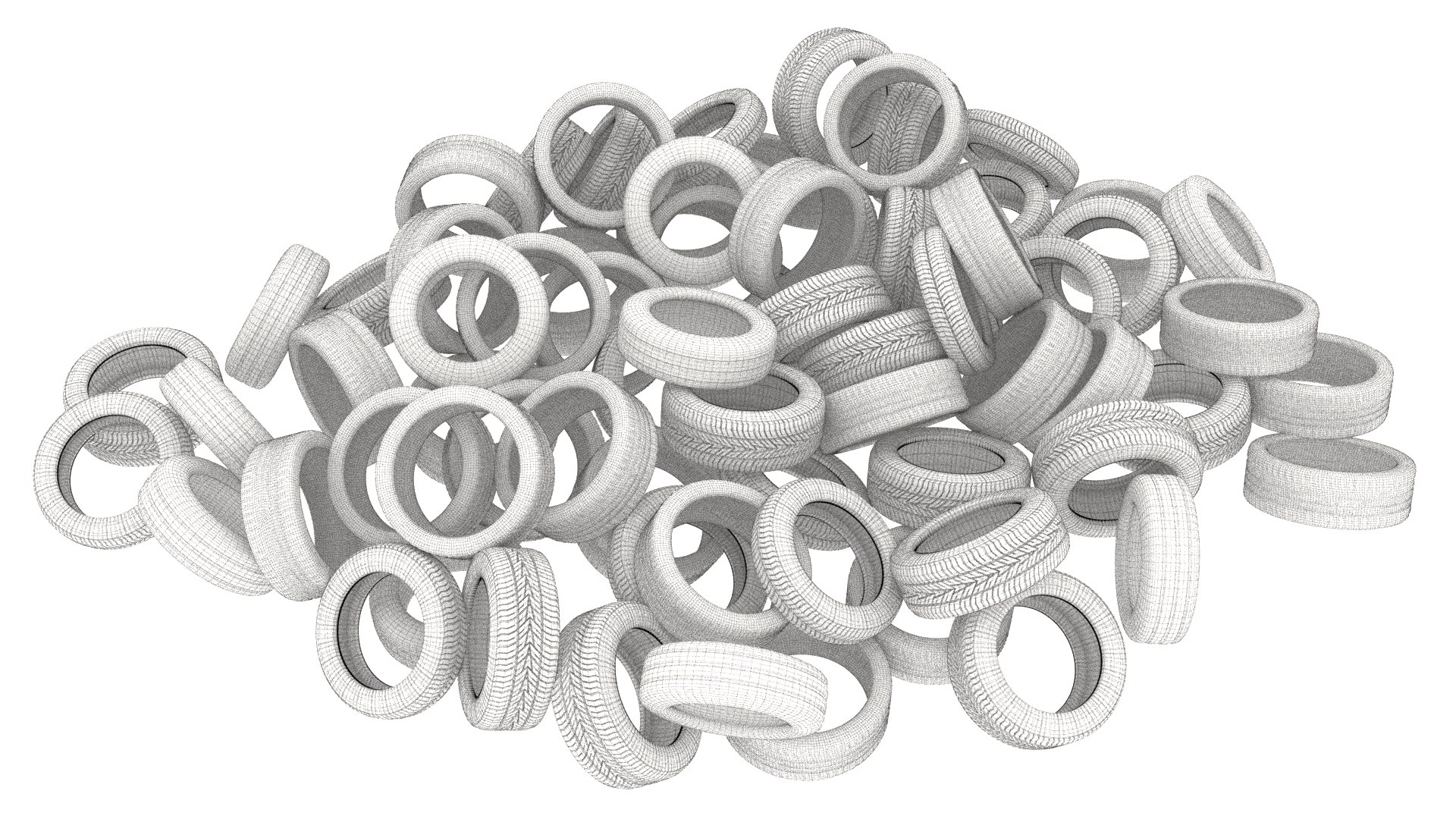 3D Stacked Tires 3 - TurboSquid 1949376