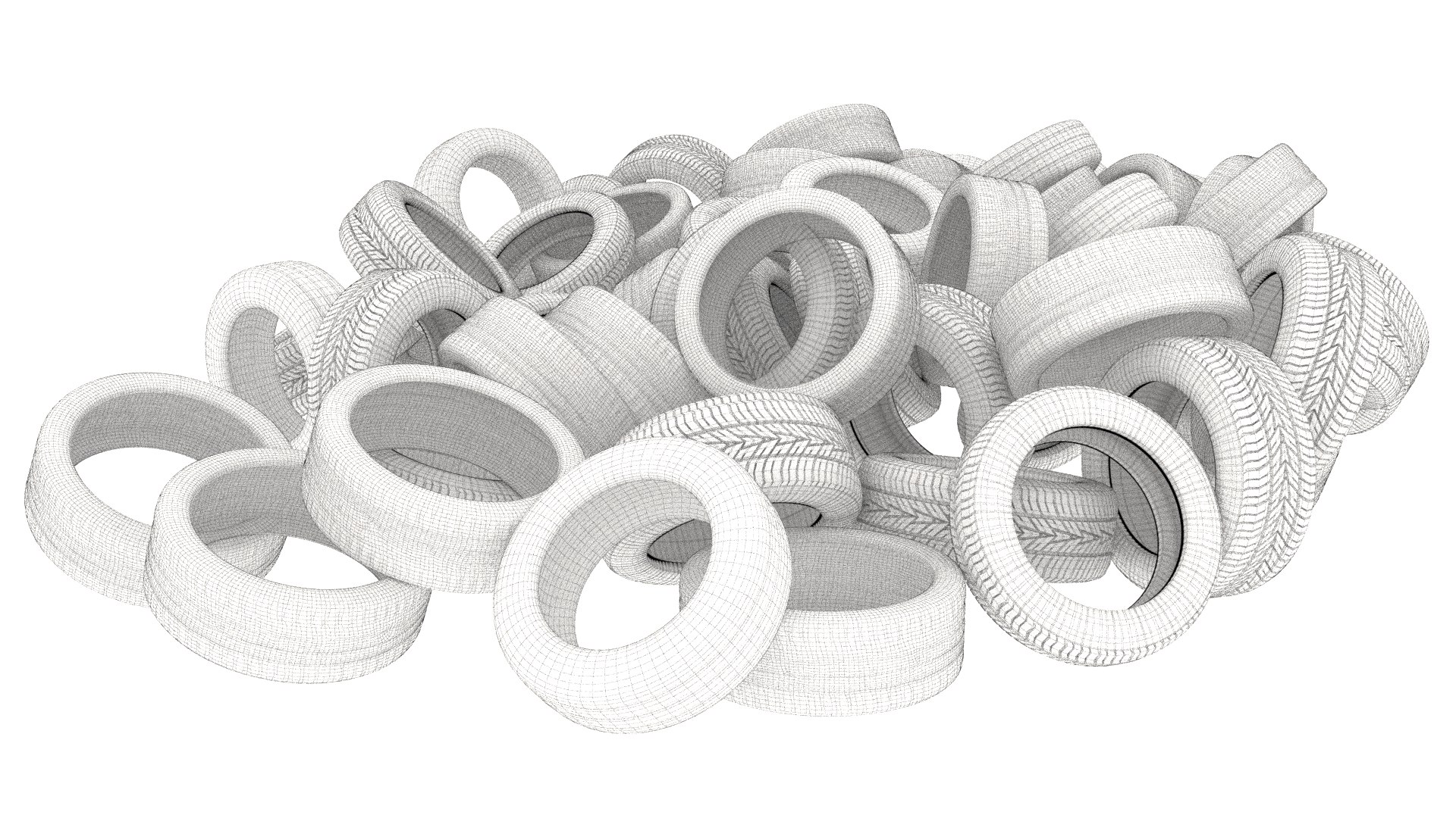 3D Stacked Tires 3 - TurboSquid 1949376