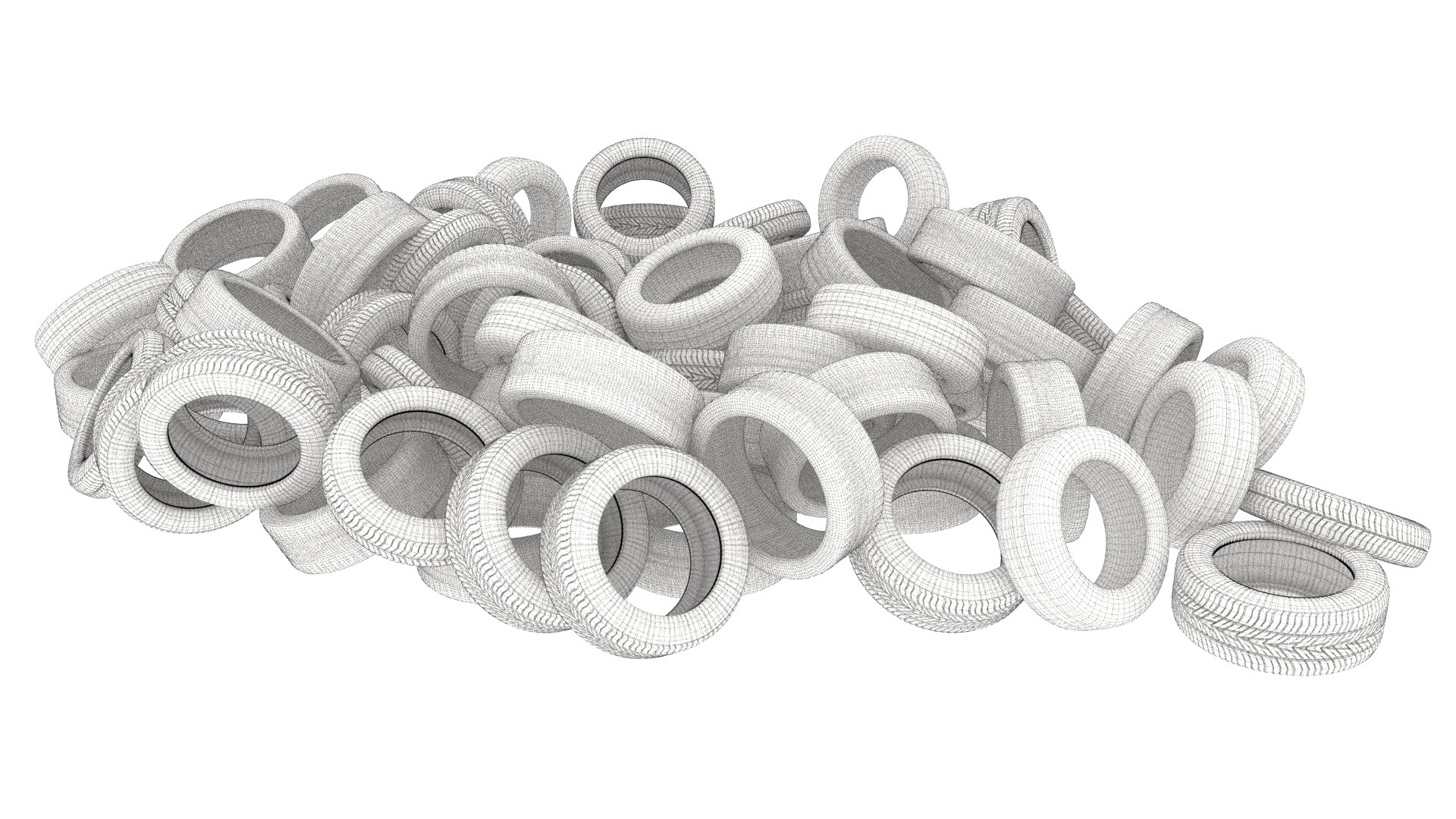 3D Stacked Tires 3 - TurboSquid 1949376