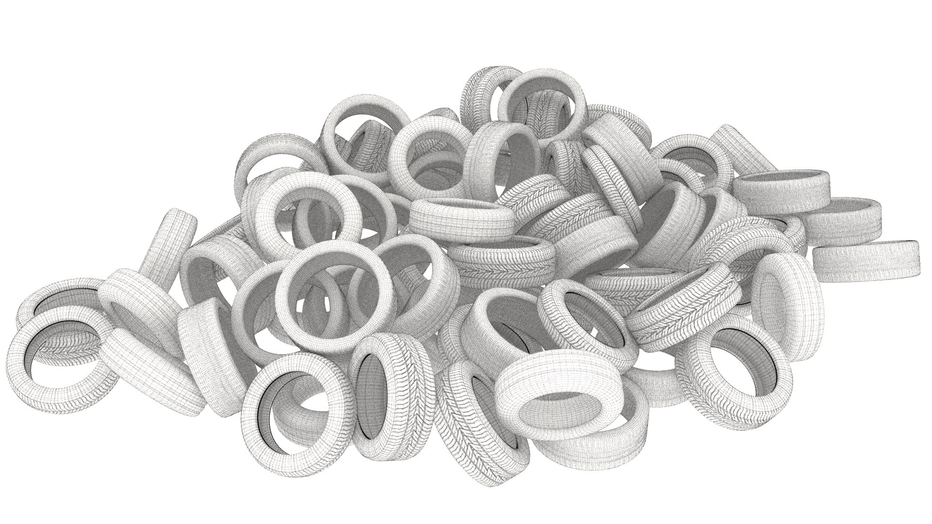 3D Stacked Tires 3 - TurboSquid 1949376