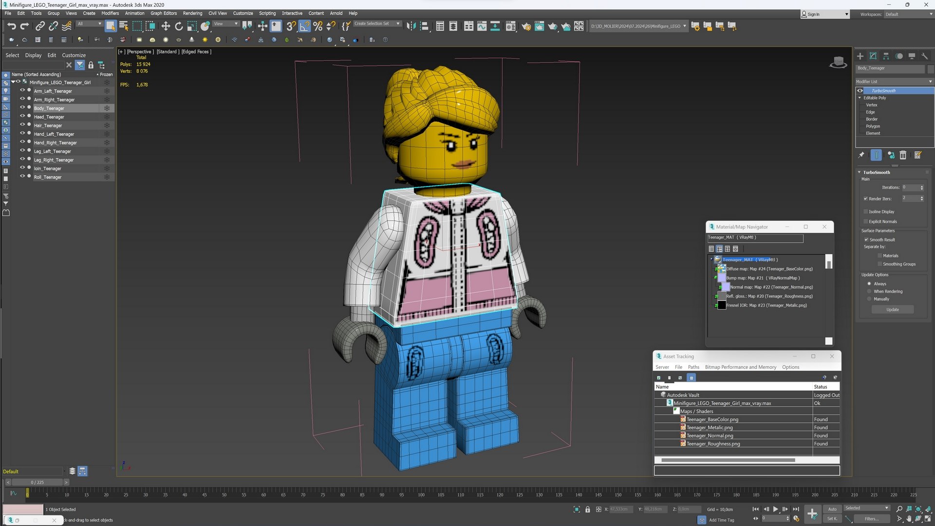 3D Minifigure LEGO Teenager Girl Model - TurboSquid 2274240