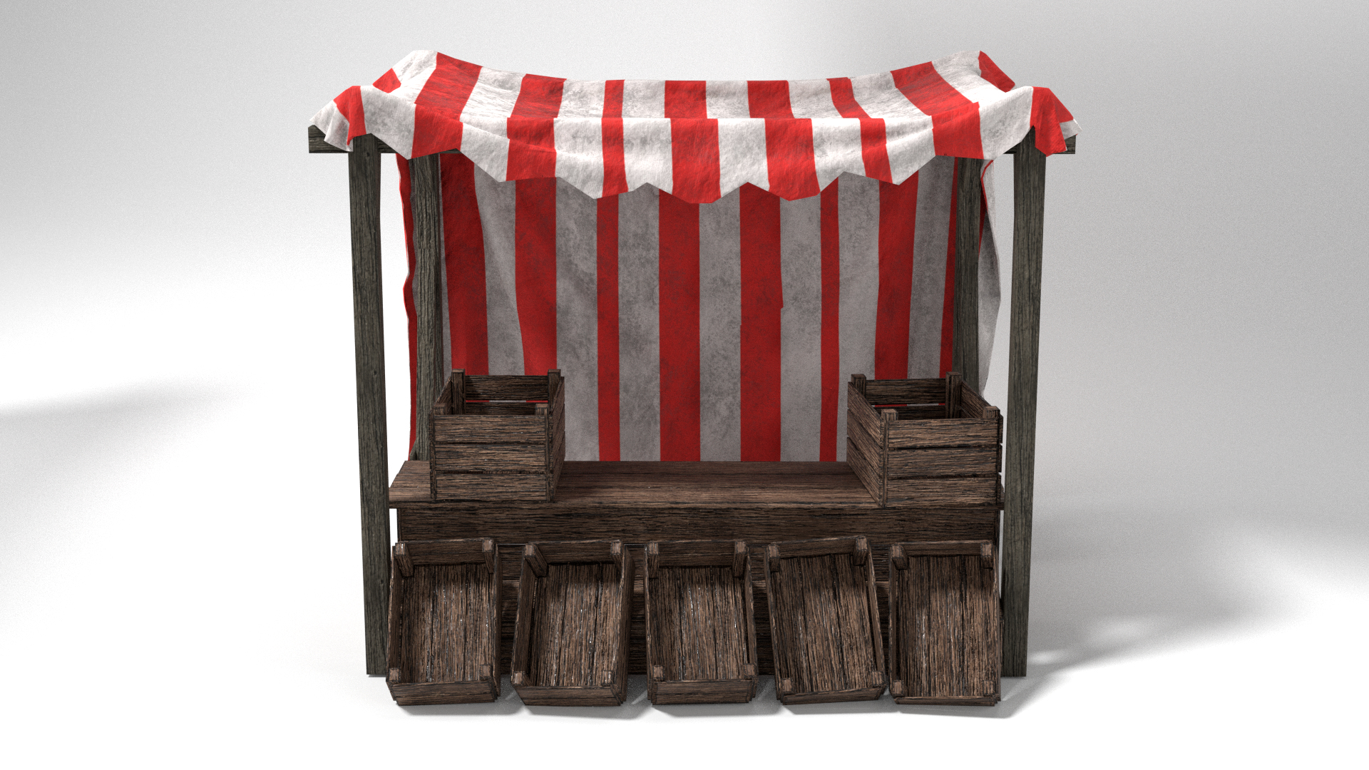 3D set medieval market stalls - TurboSquid 1421032