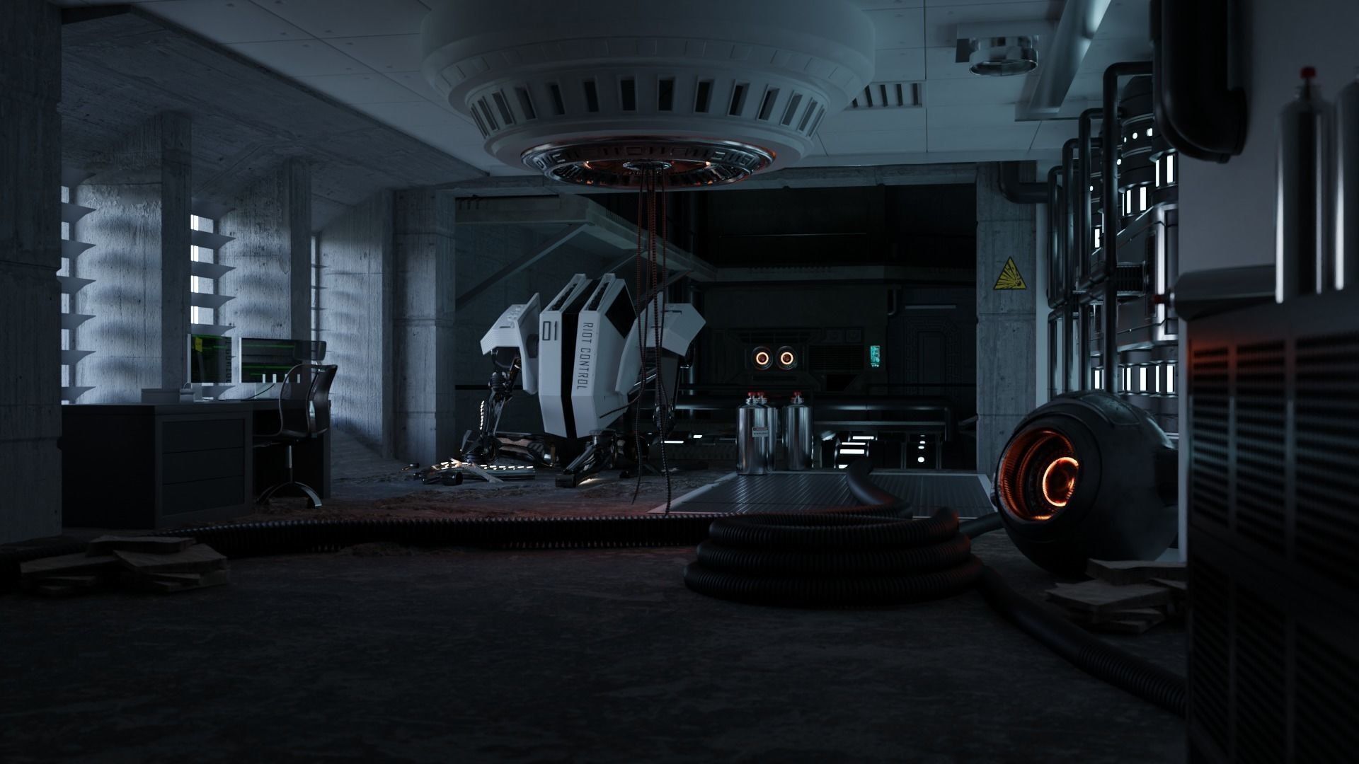 3D Model Cyberpunk Apartment Laboratory V5 Scene - TurboSquid 1808469