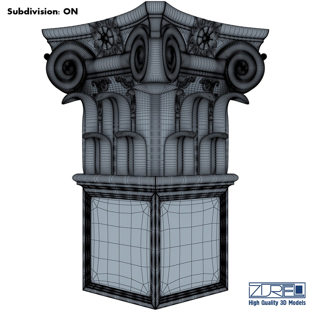 3d model of column capital